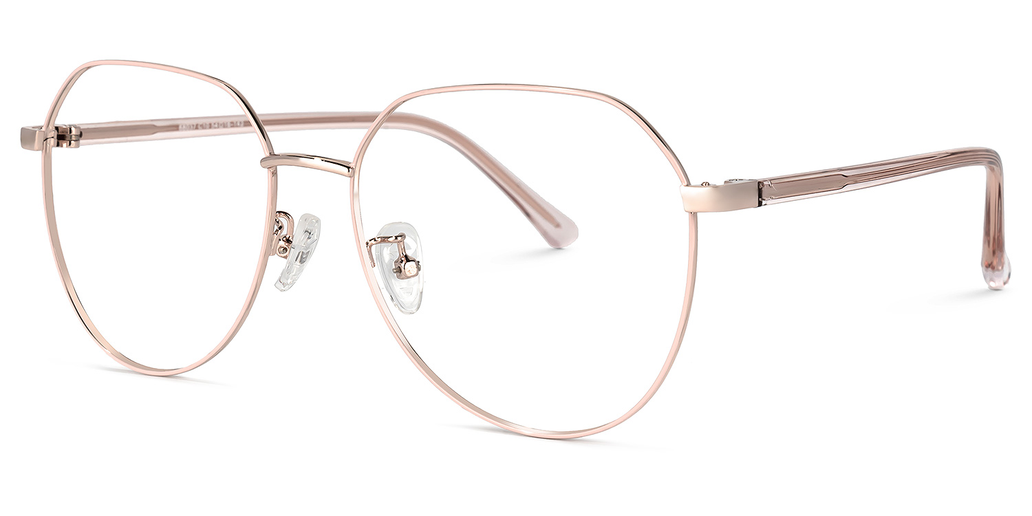 Nakisha Lunettes géométriques roses