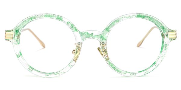 Dylan Lunettes rondes floral vert crisale